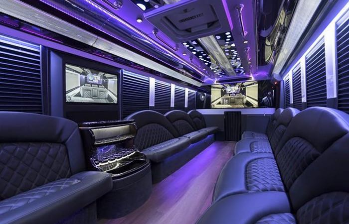 Luxury Coach Interior 2 – Blackhorse VIP Limousine Rental